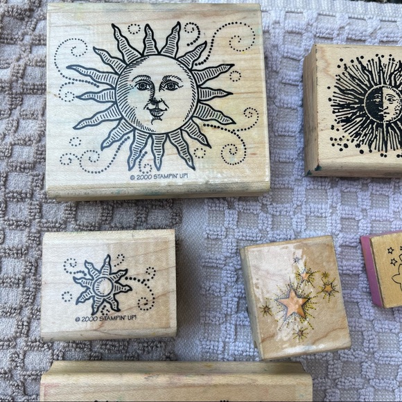 Stampin' Up! | Office | Vintage Rubber Stamp Celestial Lot Sun Moon ...